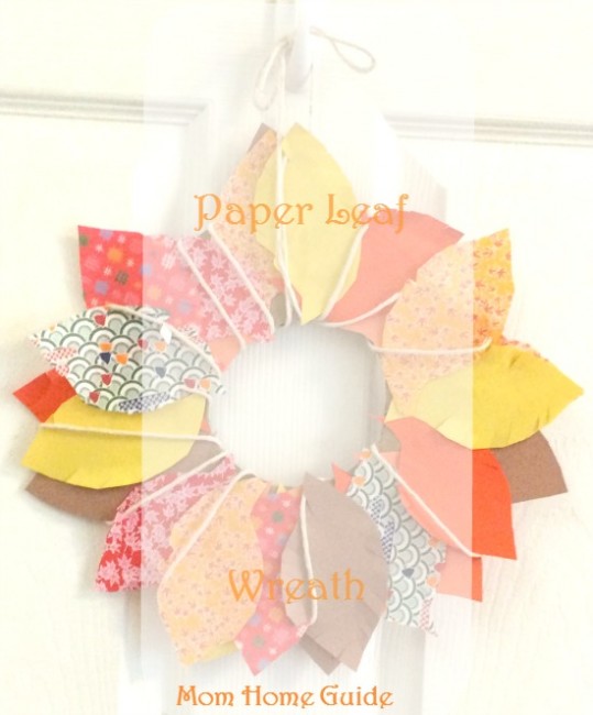 Fall Paper Leaf Wreath