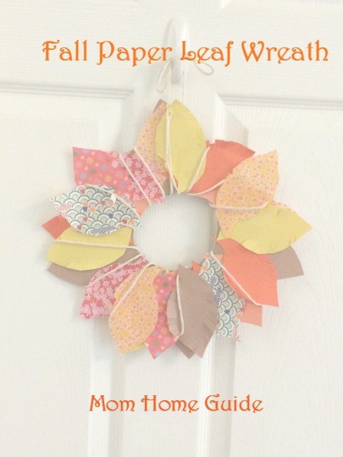 Fall Paper Leaf Wreath