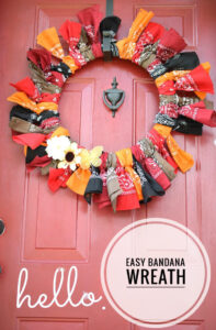 How to Make a Beautiful Fall Bandana Wreath