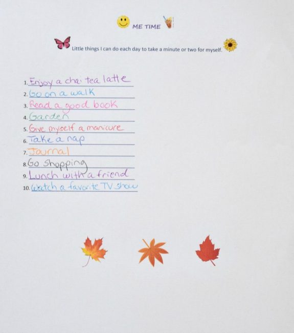 10 Ways to Fit in “Me” Time