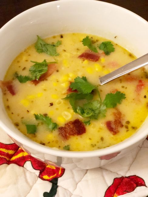 Coconut Milk Corn Chowder with Potatoes – Pinterest Challenge Blog Hop