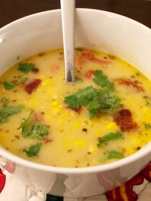 Coconut Milk Corn Chowder with Potatoes – Pinterest Challenge Blog Hop