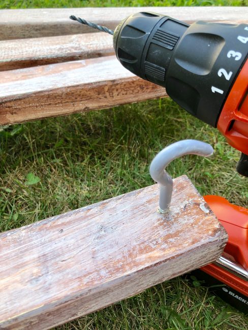 DIY String Light Planter Posts