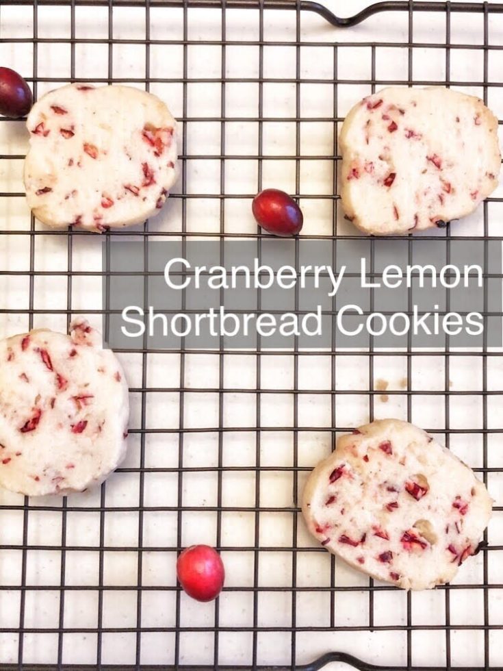Cranberry Lemon Shortbread Cookies Recipe