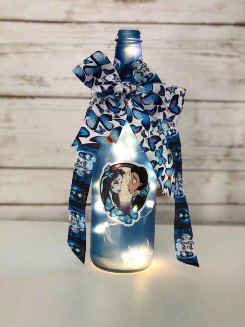 Lighted Corpse Bride Halloween Bottle Decor Craft