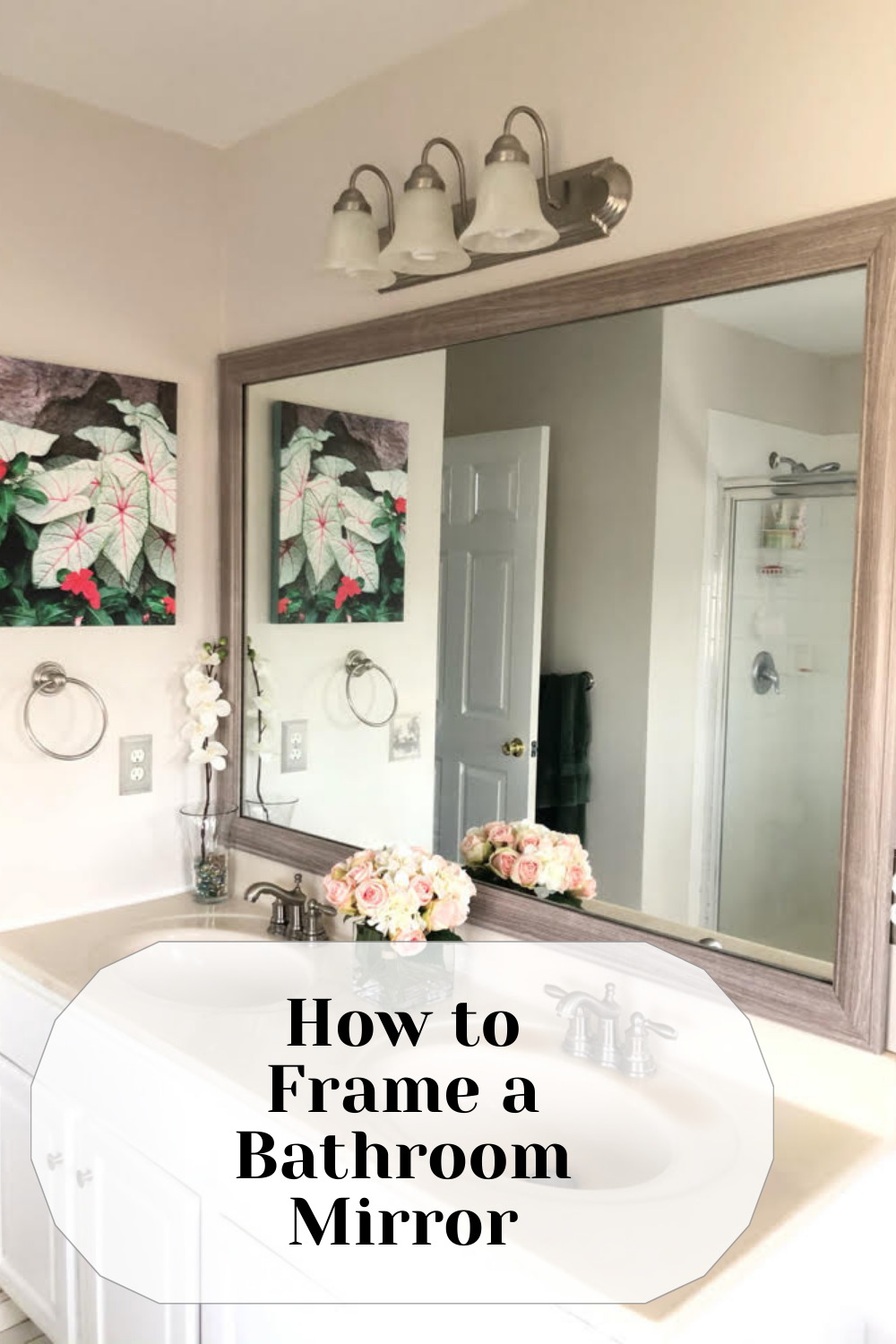 How to Install a MirrorChic Bathroom Mirror Frame - momhomeguide.com